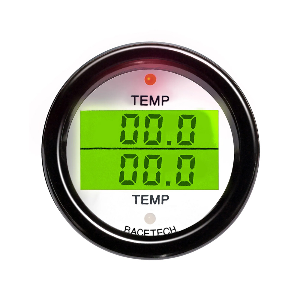 Racetech Temp / Temp Dual Gauge - DG210